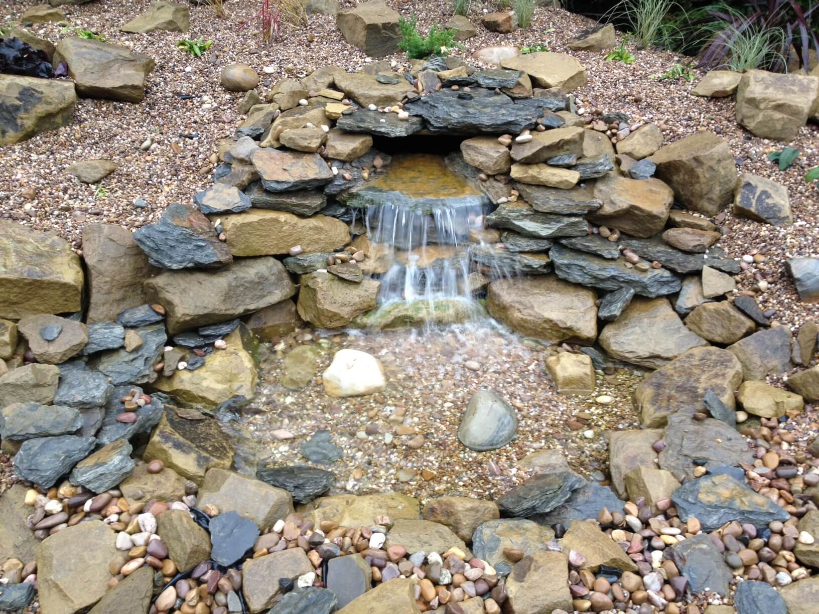 Pond-less waterfall Feature | Abel Landscaping