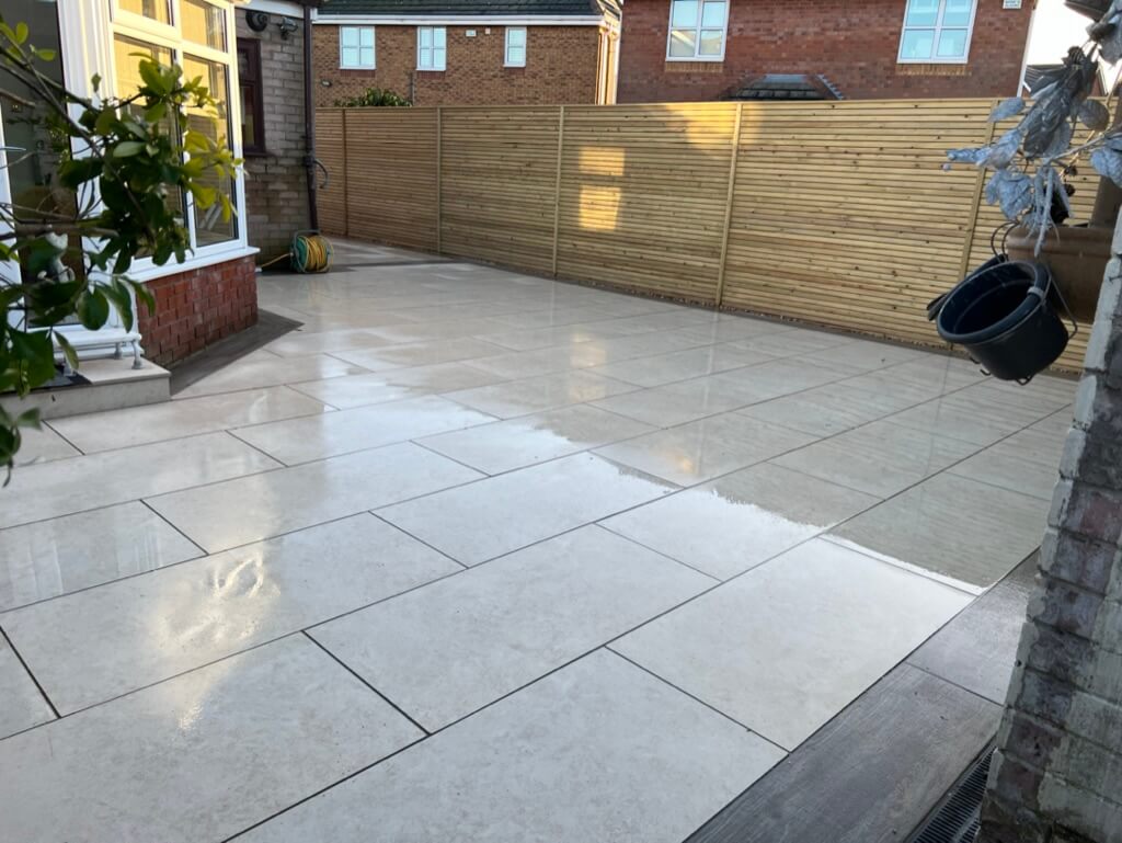 Marshalls Porcelain Patio Installation Melling | Abel LandscapingAbel ...